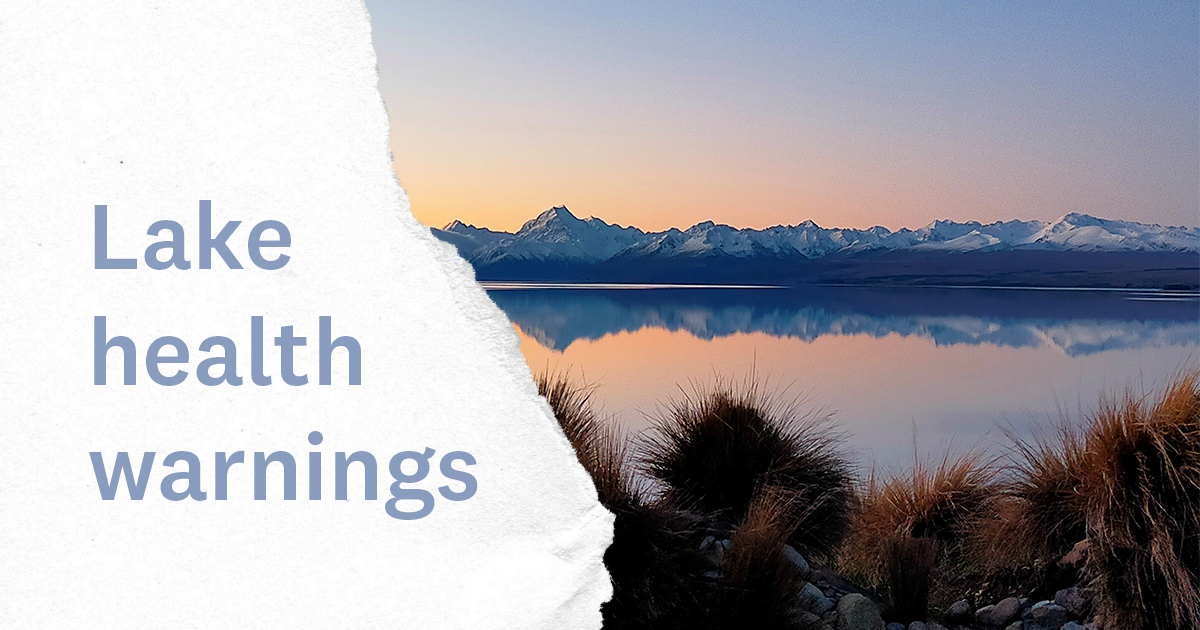 Lake health warnings | Environment Canterbury